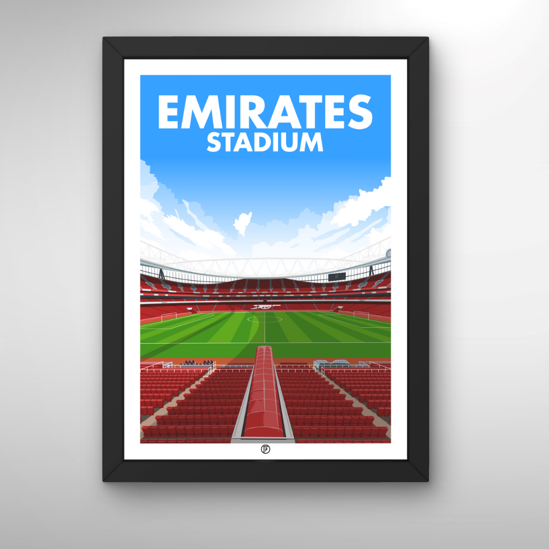 Emirates Stadium | Framed Illustrated Art Print – Football Posters