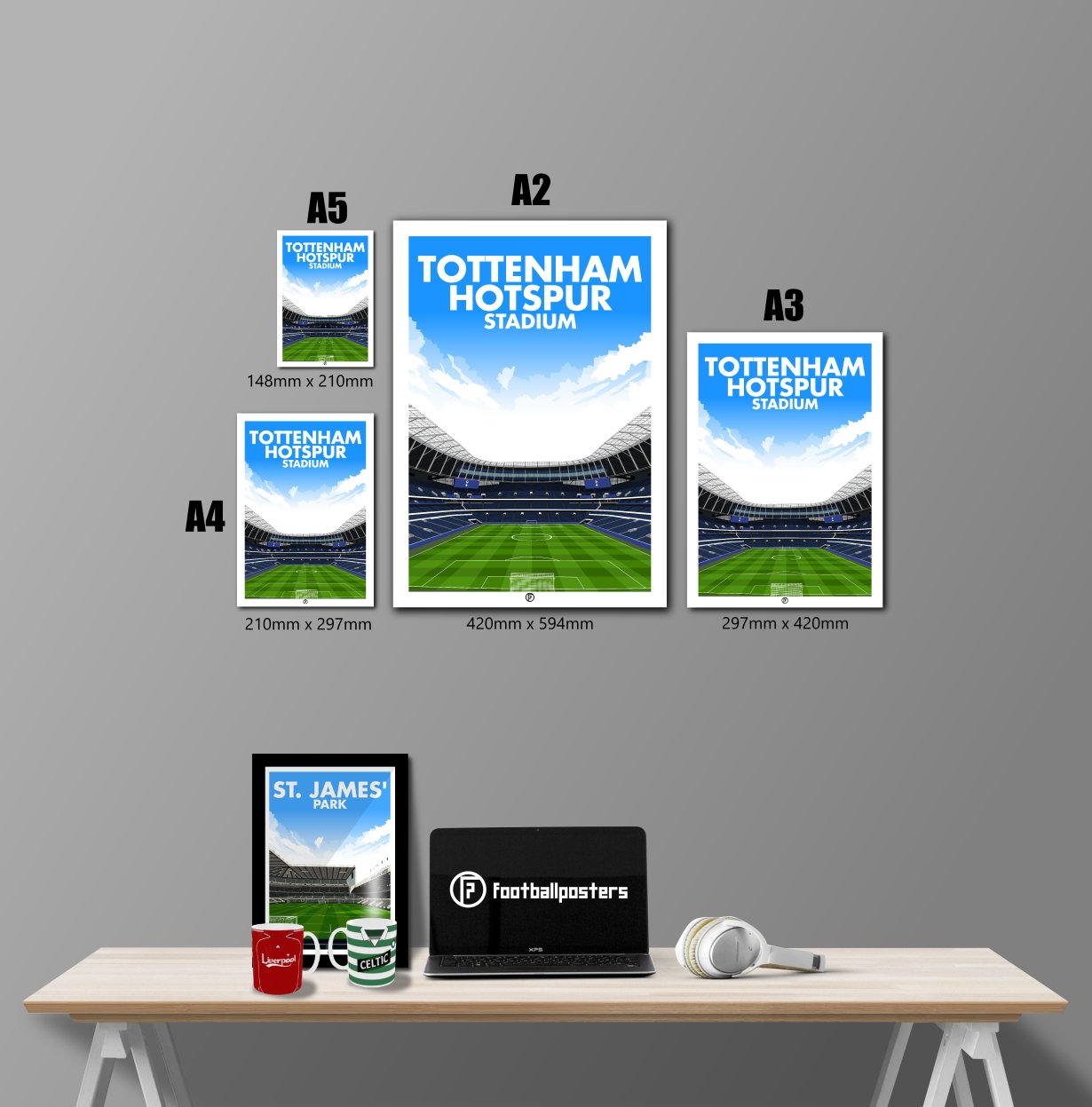 Tottenham Hotspur Stadium Poster | Illustrated Art Print – Football Posters
