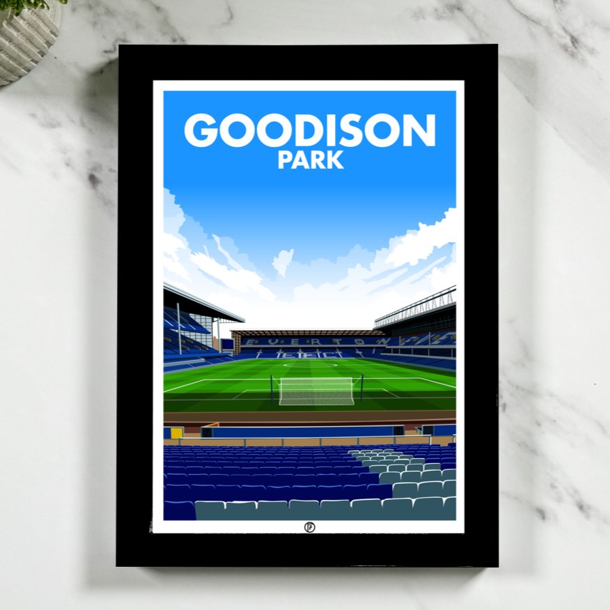 Goodison Park | Framed Illustrated Art Print – Football Posters