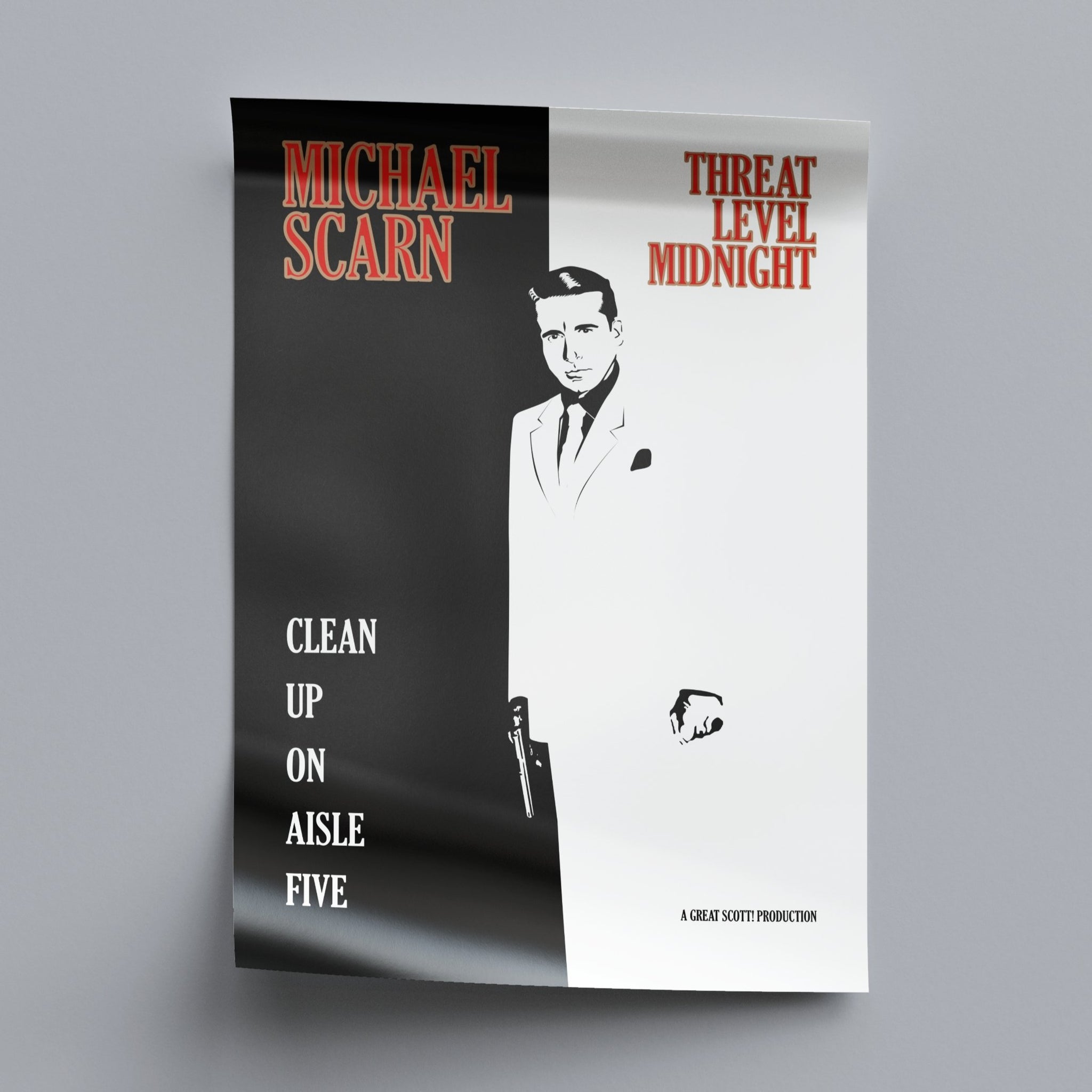 The Office (US) Inspired Michael Scarn Threat Level Midnight Poster – Football Posters